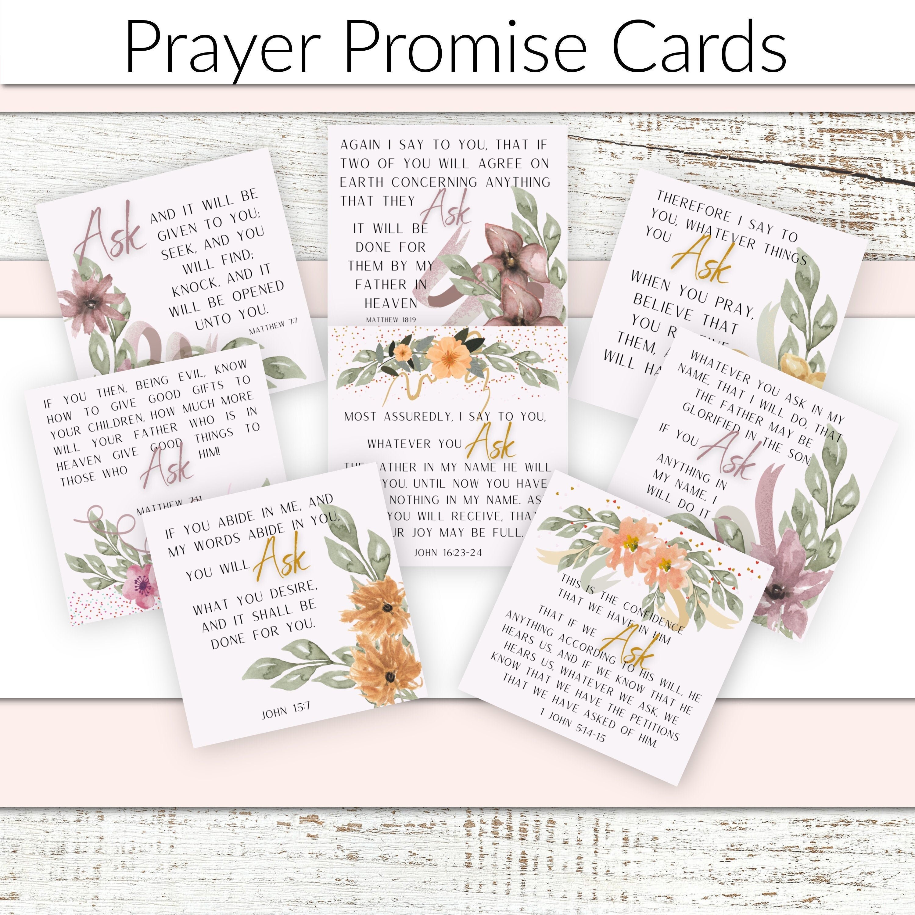 Prayer Cards Prayer Promises Bible Affirmation Cards Bible - Etsy