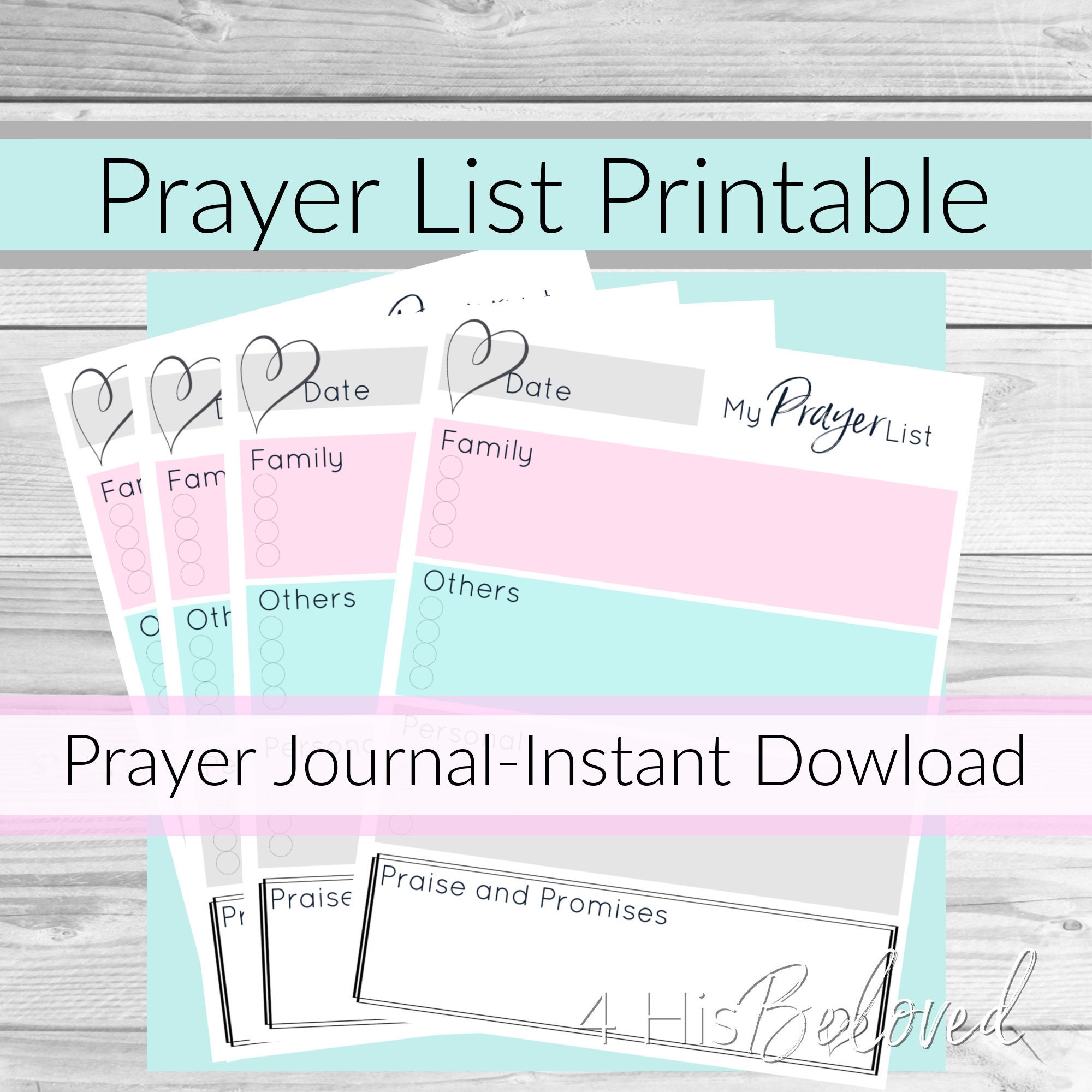 Prayer Planner Printable Prayer Journal Christian Planner | Etsy