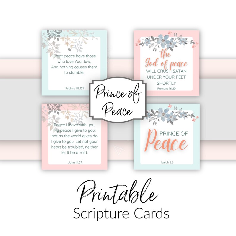 Affirmation Prayer Bible Verse Cards/ Peace of God Printable - Etsy México