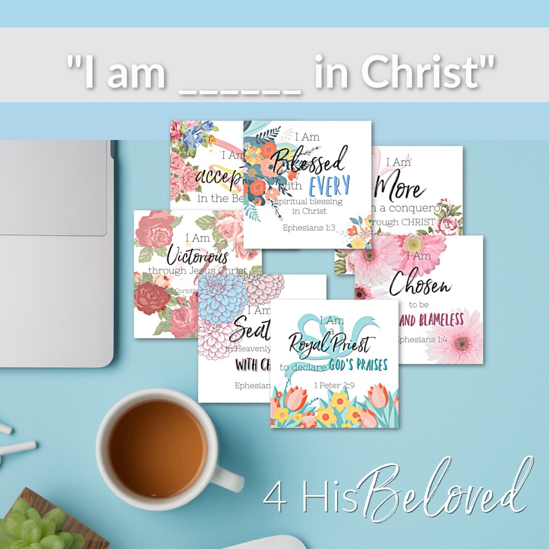 Who I Am in Christ Identity in Christ Scripture Cards Bible Memory ...
