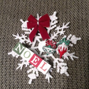 Red and White Snowflake Stocking With Letter - Etsy