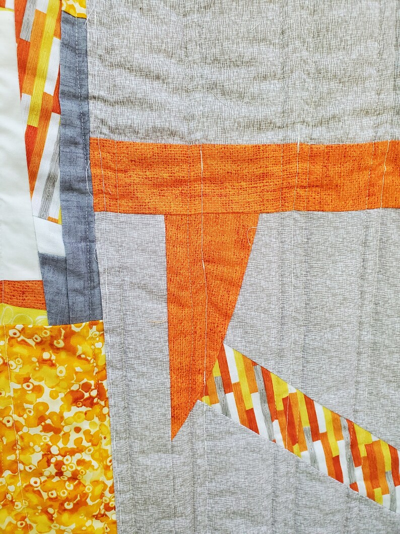 Contemporary Large Lap Quilt - Large Throw - Handmade Modern Quilt ...