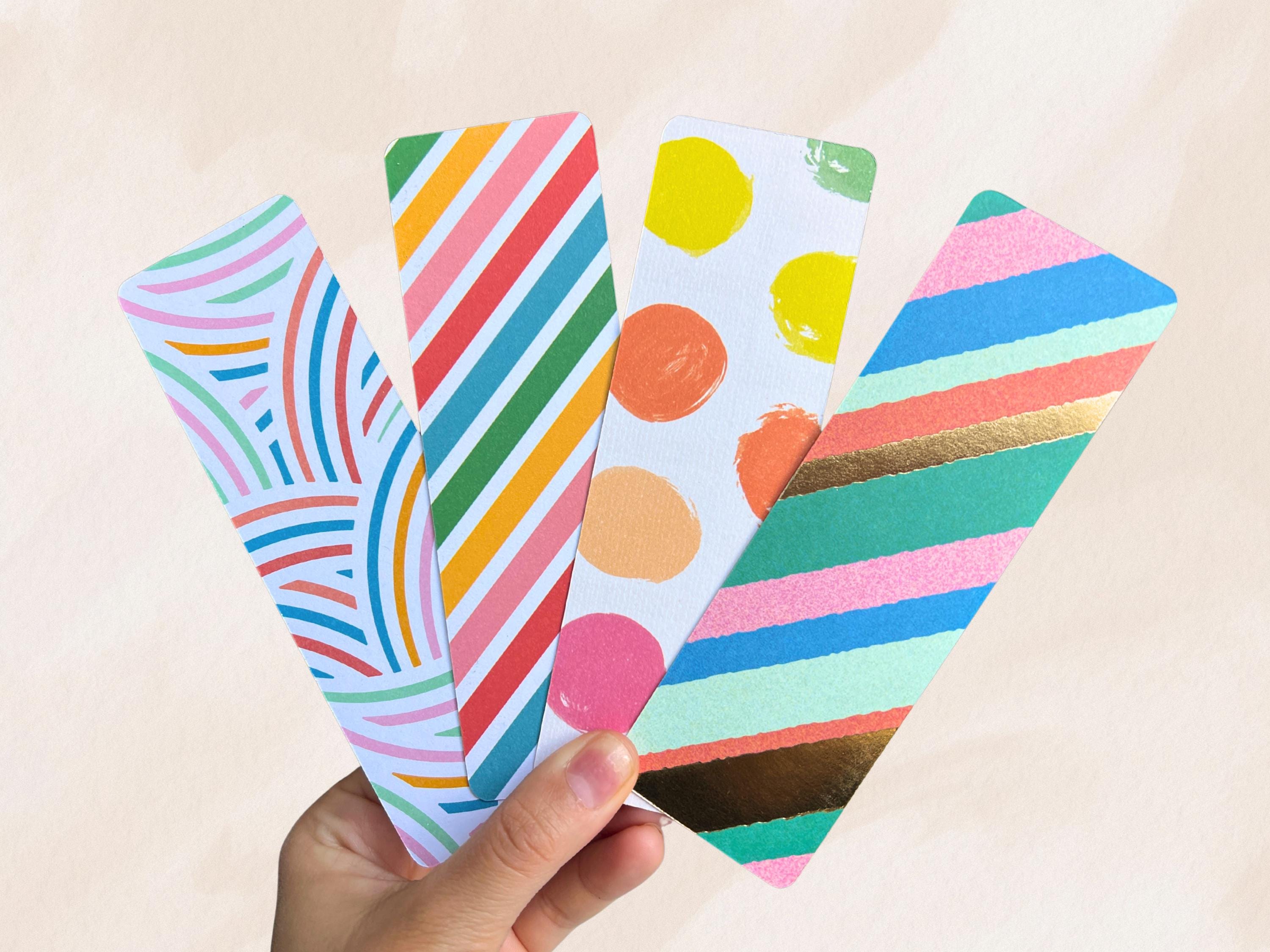 Modern Geometric Bookmarks | Double Sided Matte Cardstock | Handmade ...