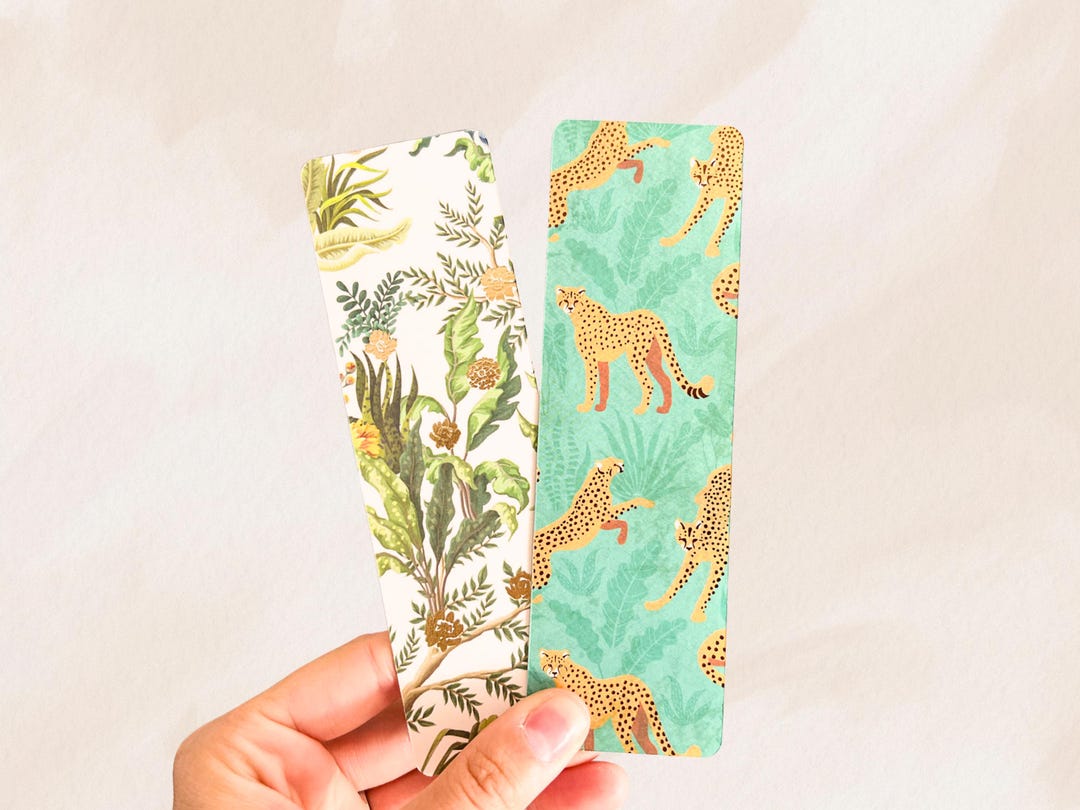 Safari Jungle Bookmarks | Double Sided Matte Cardstock | Handmade Book ...
