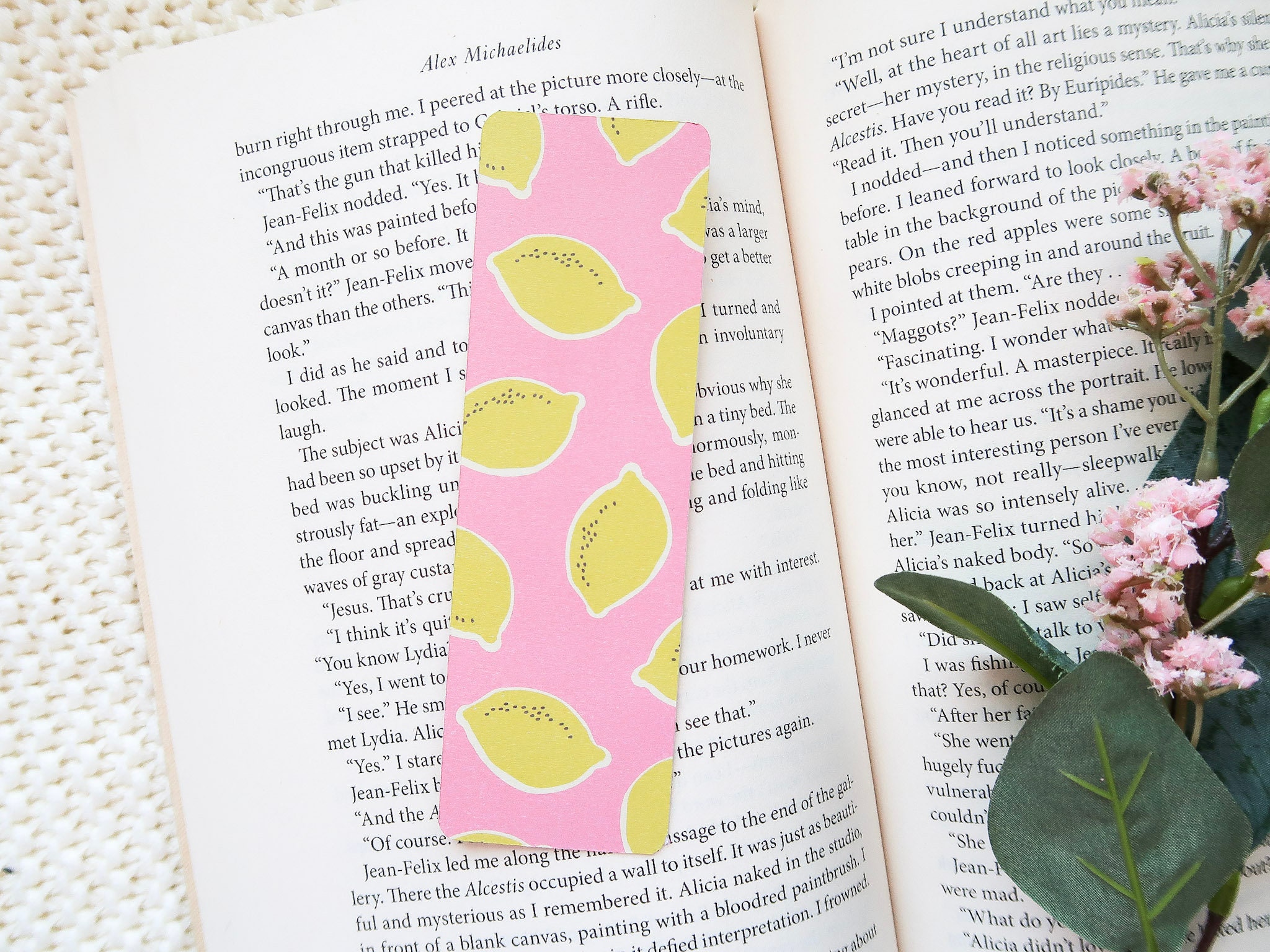 Lemon Bookmarks Double-sided 1mm Thick Handmade in - Etsy