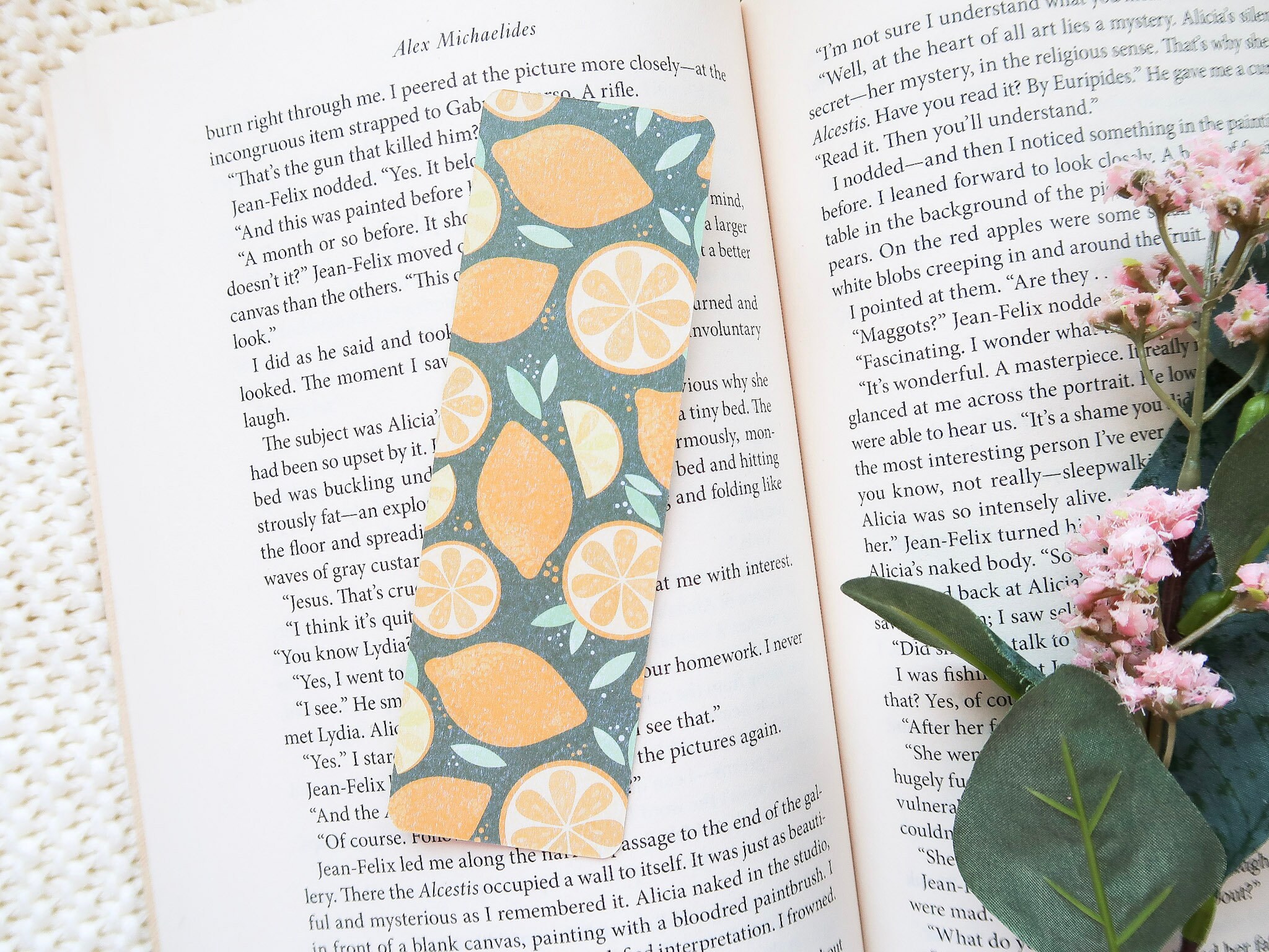 Lemon Bookmarks Double-sided 1mm Thick Handmade in - Etsy
