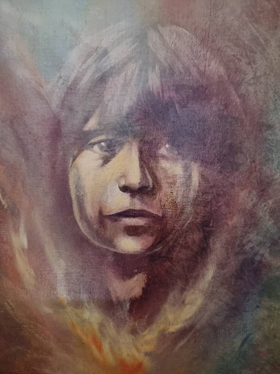 Vintage Australian Artist Uwe Wegner Signed Oil Painting 'fire Within ...