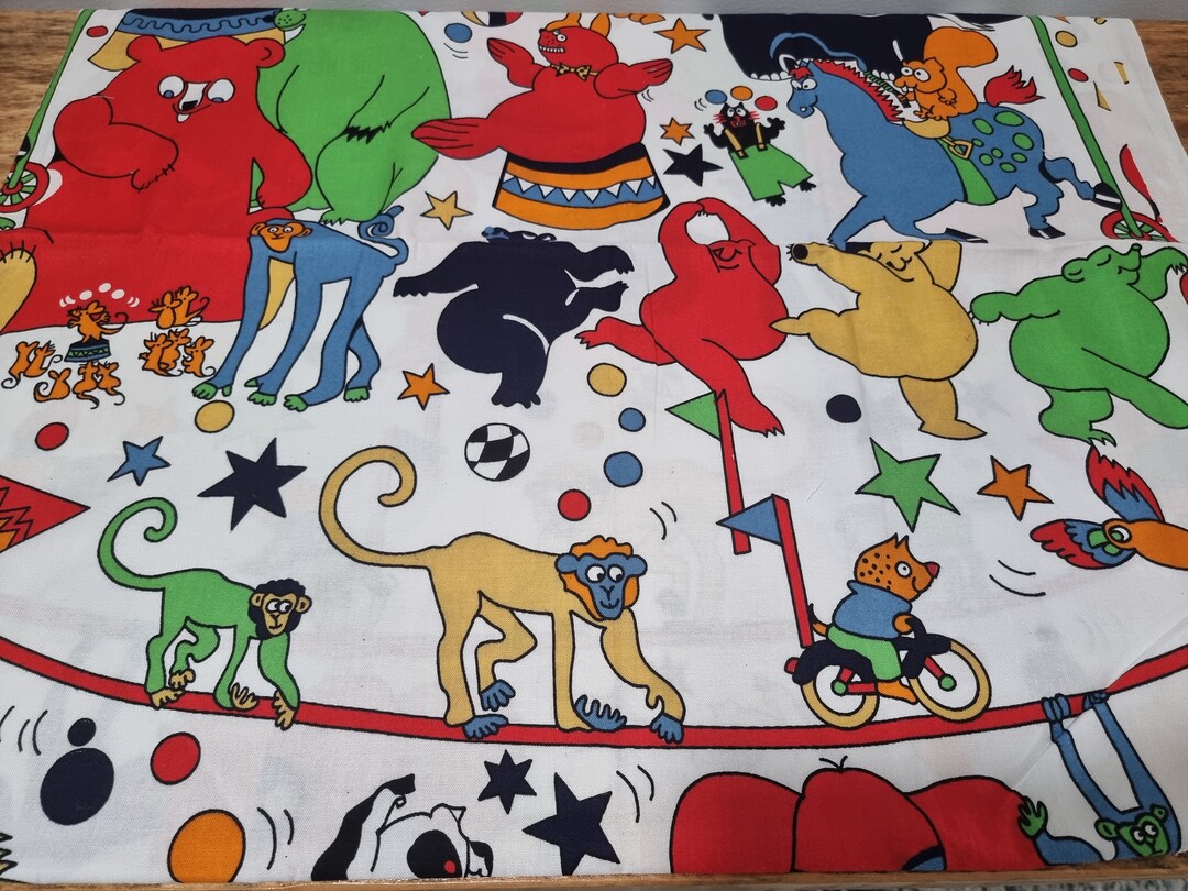 Vintage Gummerson Fabrics 'circus' - Etsy