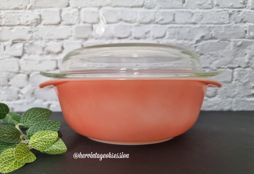 Vintage Agee australian Pyrex Rose Pink CR 200 2 Pint Round - Etsy