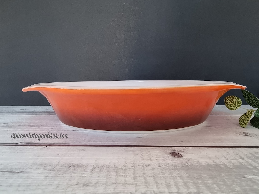 Vintage Australian Pyrex Ovenware Oval Pie Dish Sahara or Stone Bronze ...