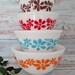 Vintage Australian Agee Pyrex "turquoise Flowers" Flannel Flowers ...
