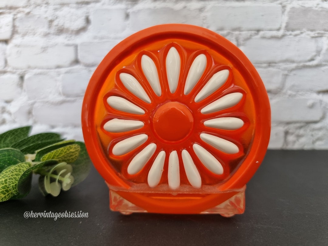 Vintage Crystal Craft Resin Daisy Serviette Holder - Etsy