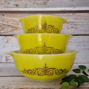 Vintage Agee (australian) Pyrex Oval Cinderella Mixing Bowl Set ...