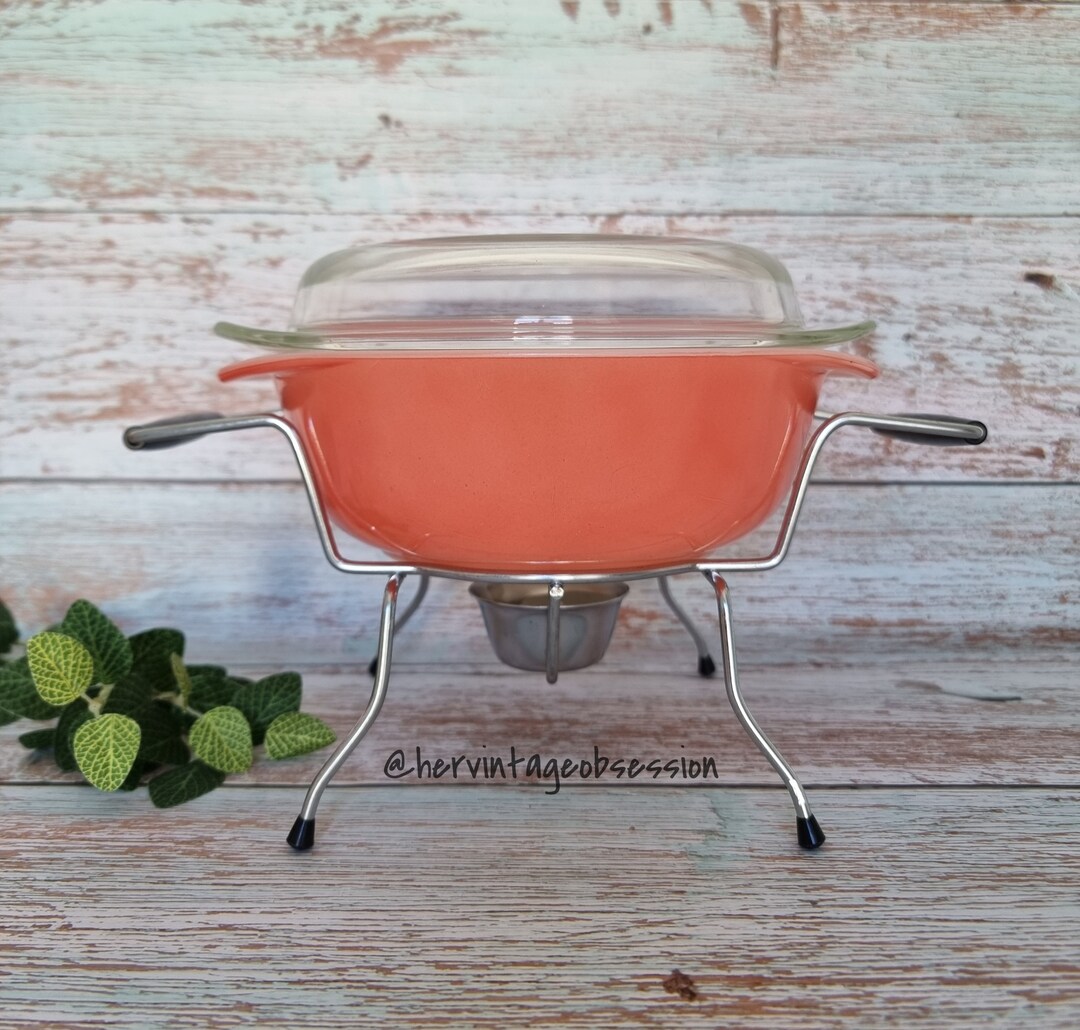 Vintage Agee australian Pyrex Rose Pink CR 200 2 Pint Round Casserole ...