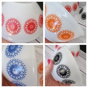 Vintage Australian Agee Pyrex doily Mixing Nesting Bowl Set of Four ...