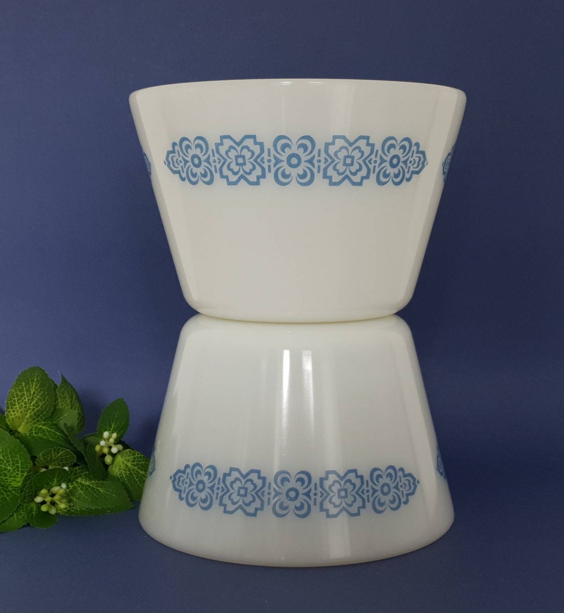 Vintage German Schott Mainz Jena Glass Opal Glass Blue - Etsy