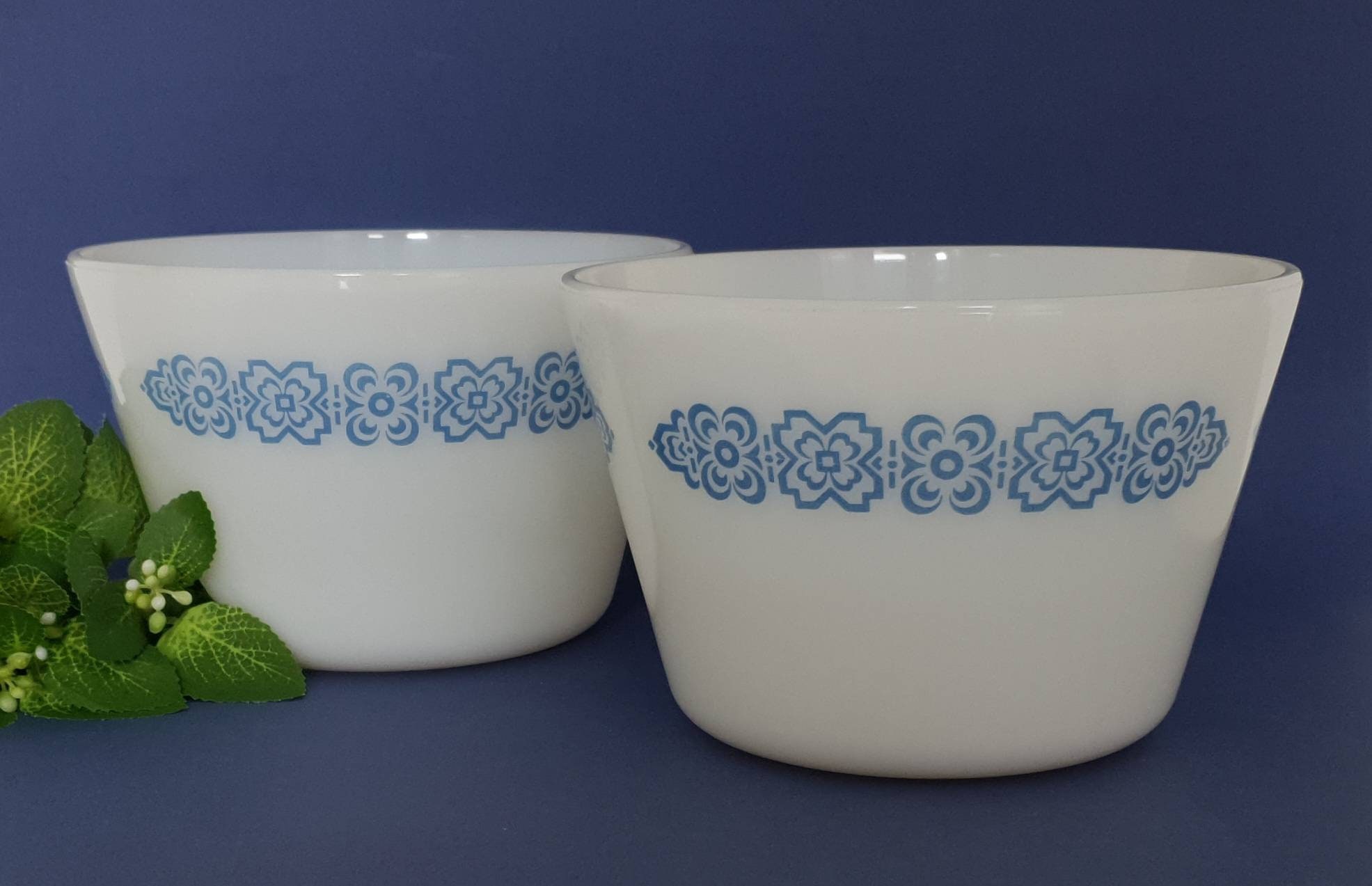 Vintage German Schott Mainz Jena Glass Opal Glass Blue - Etsy