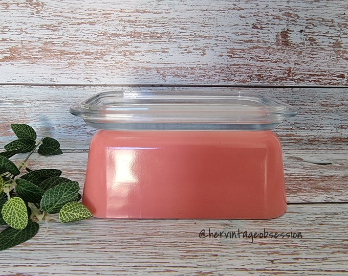 Vintage Pyrex USA Pink #502 Refrigerator Dish & Matching Lid - Etsy