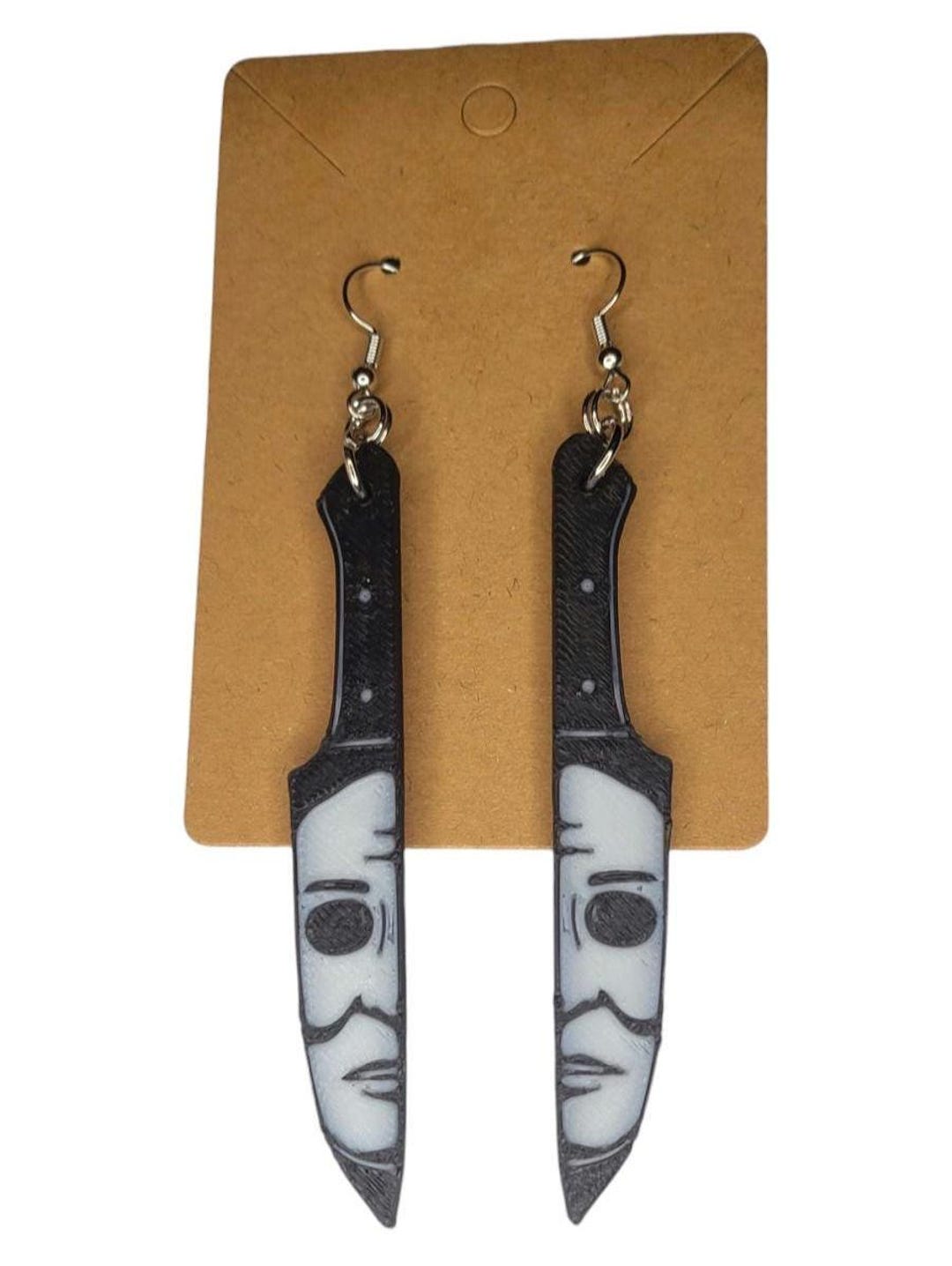 3D Printer Horror Movie Icon Knife Earrings. - Etsy