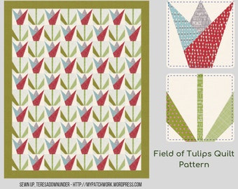 Field of Flowers Quilt Pattern - Etsy
