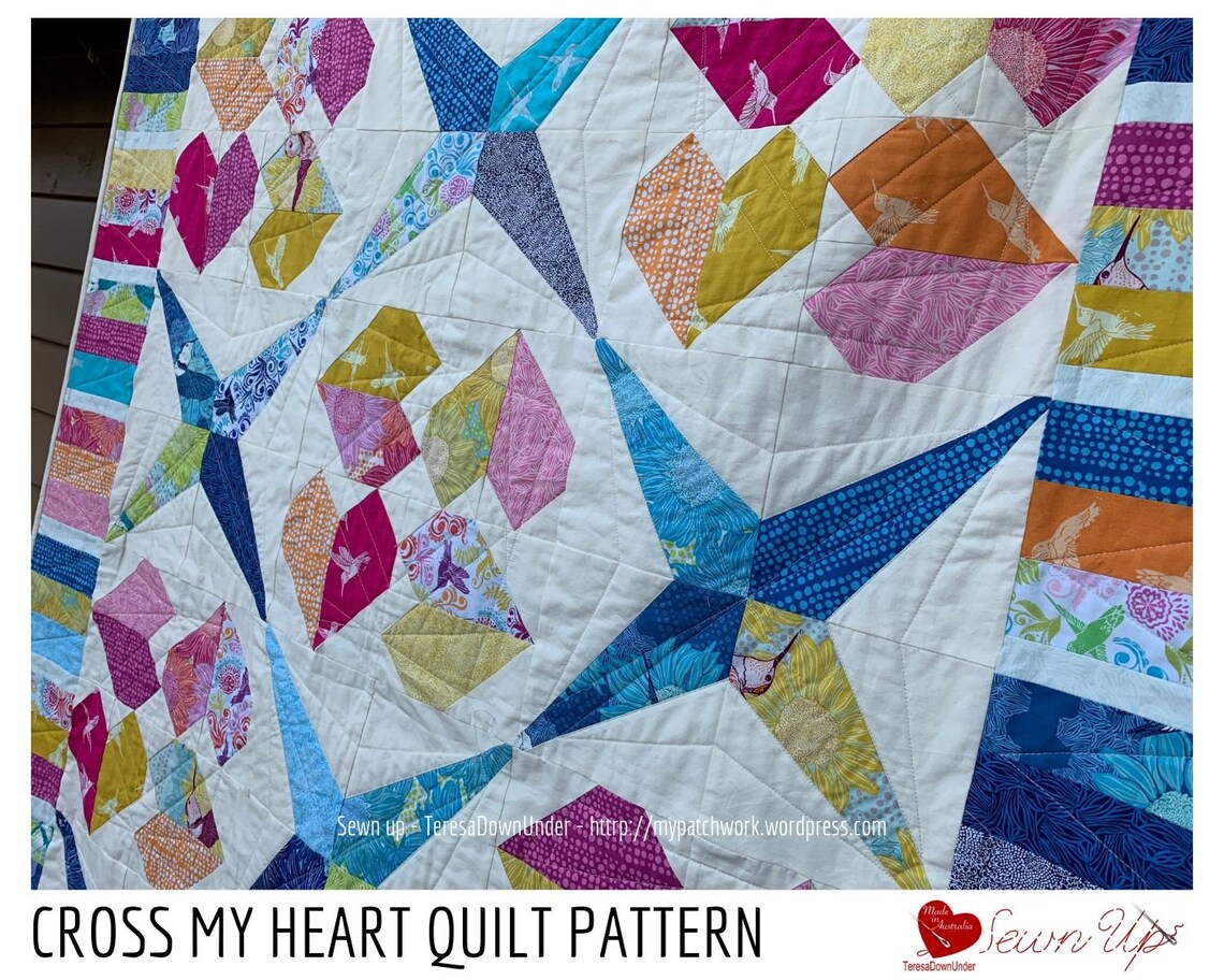 Cross My Heart Quilt Pattern PDF Download | Etsy Australia