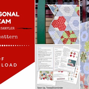 Quilt Pattern: Hexagonal Dream Hexagon Sampler PDF Download - Etsy ...