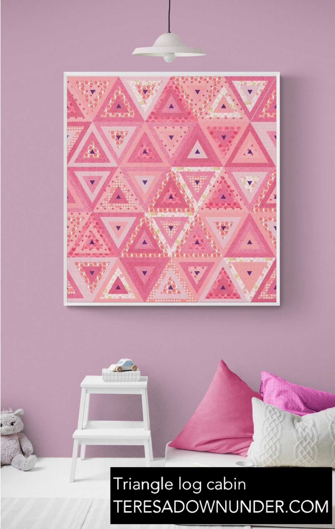 Triangle Log Cabin Template - Foundation Piecing - Etsy