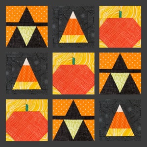 Halloween Blocks in 3 Sizes Templates - Etsy