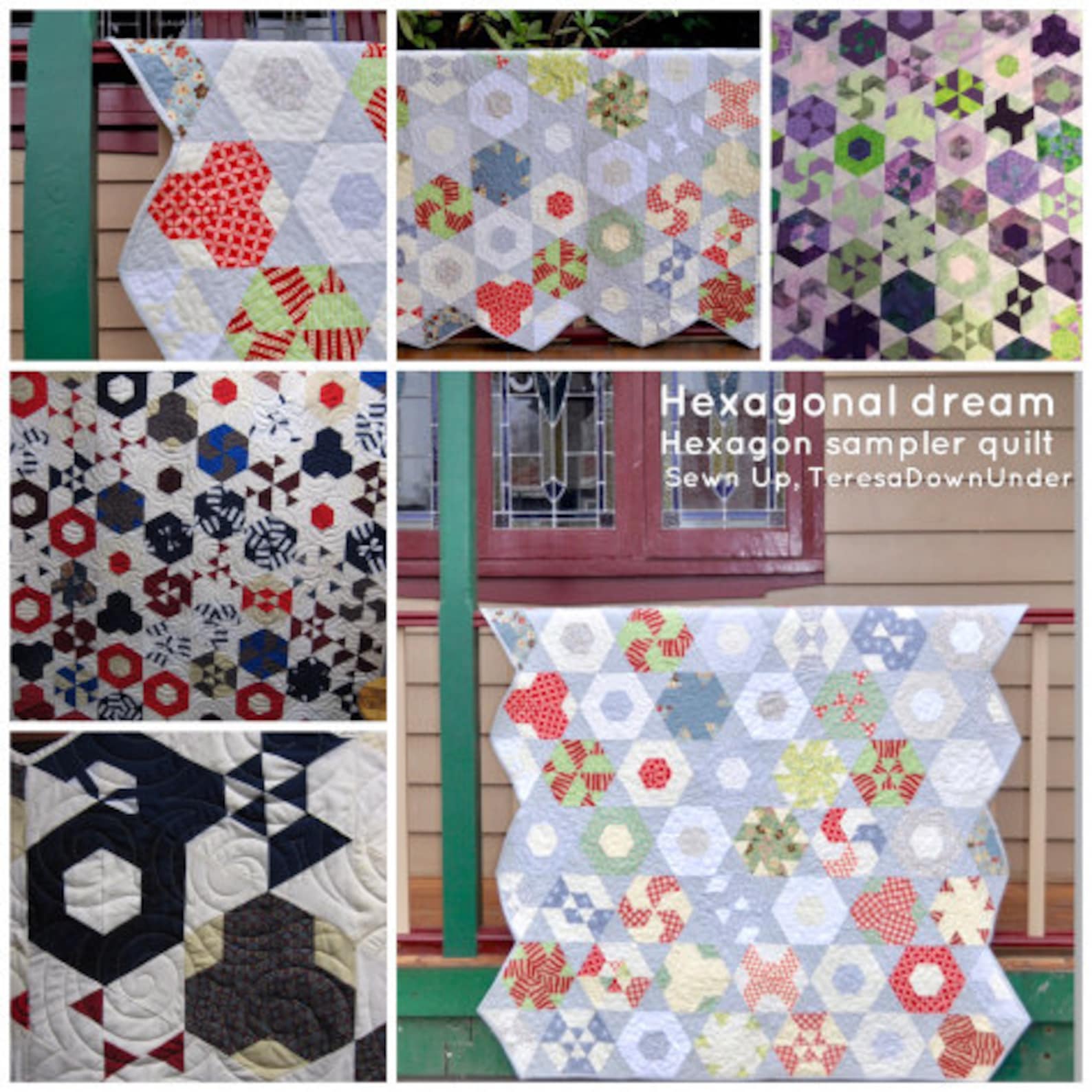 Quilt Pattern: Hexagonal Dream Hexagon Sampler PDF - Etsy Australia