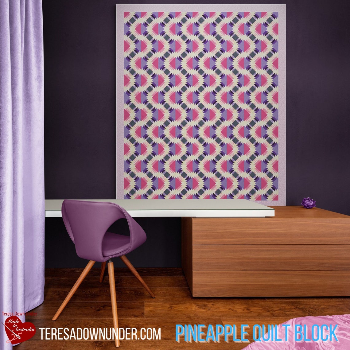 Pineapple Quilt Block - Foundation Piecing Template and Colouring Page ...
