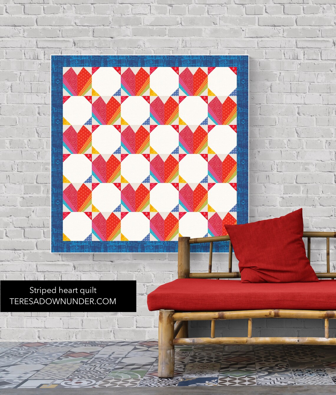 Strippy Hearts Quilt Pattern - Etsy