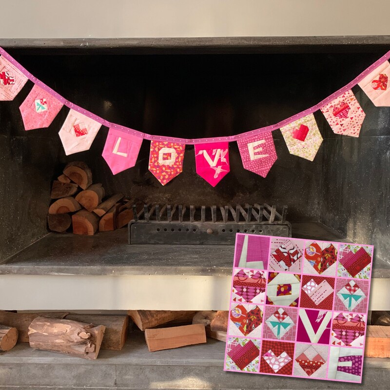 Valentine Bunting - Etsy