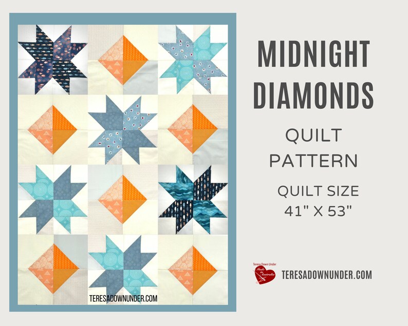 Midnight Diamonds Quilt Pattern - Etsy