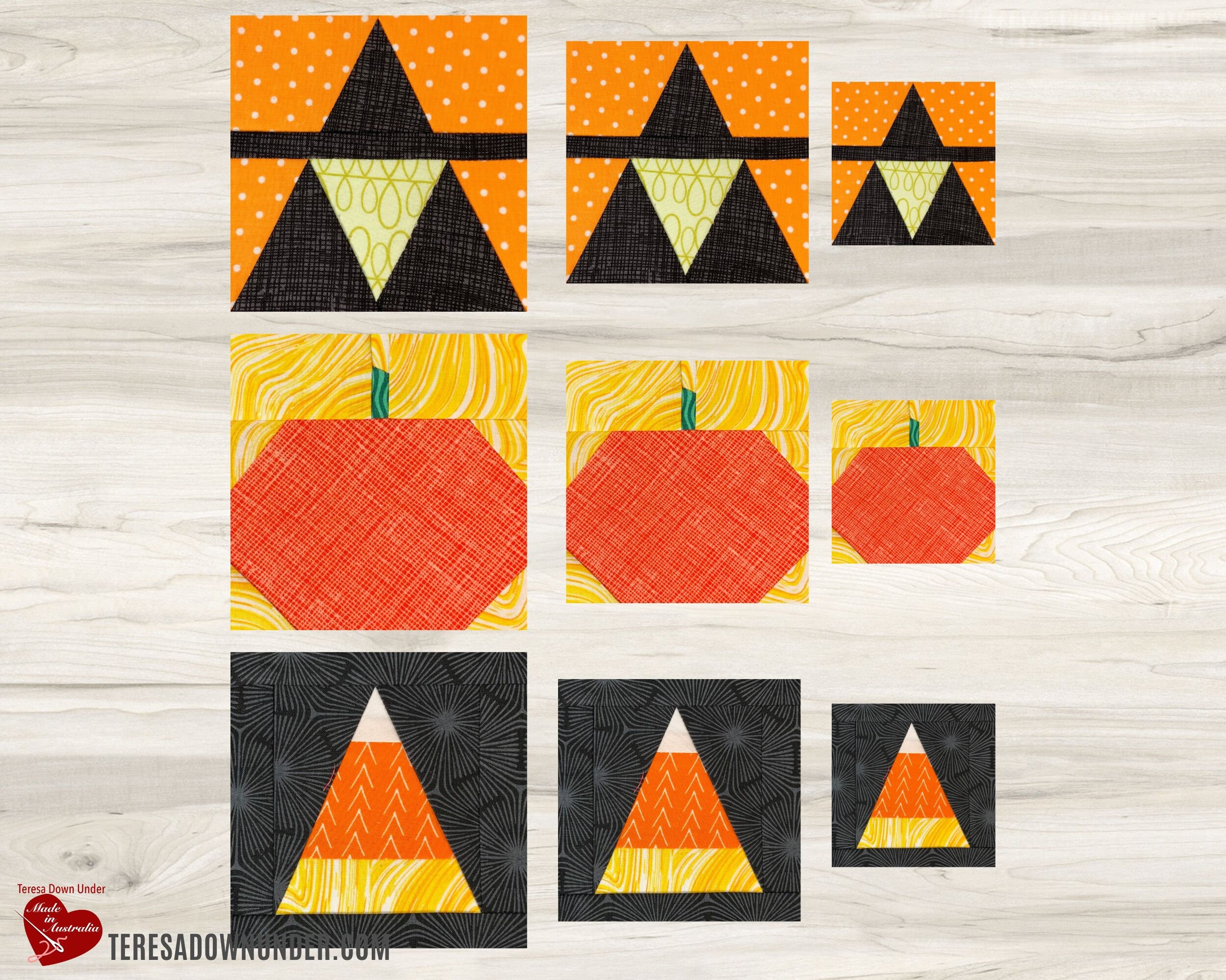 Halloween Blocks in 3 Sizes Templates - Etsy