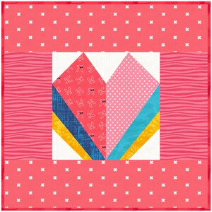 Foundation Piecing Heart Template | Etsy