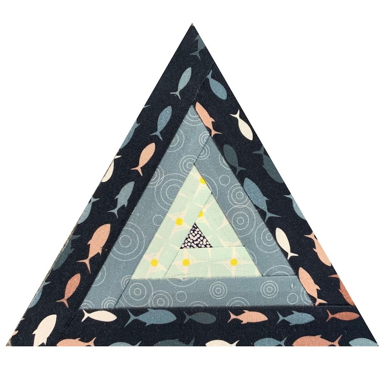 Triangle Log Cabin Template - Foundation Piecing - Etsy