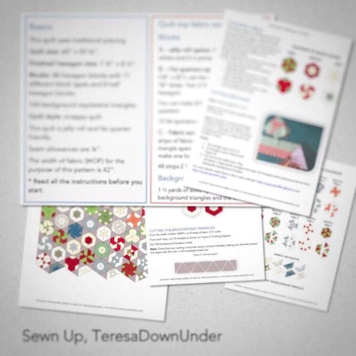 Quilt Pattern: Hexagonal Dream Hexagon Sampler PDF | Etsy