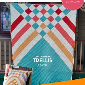 Trellis Quilt Pattern 5 Sizes - Etsy