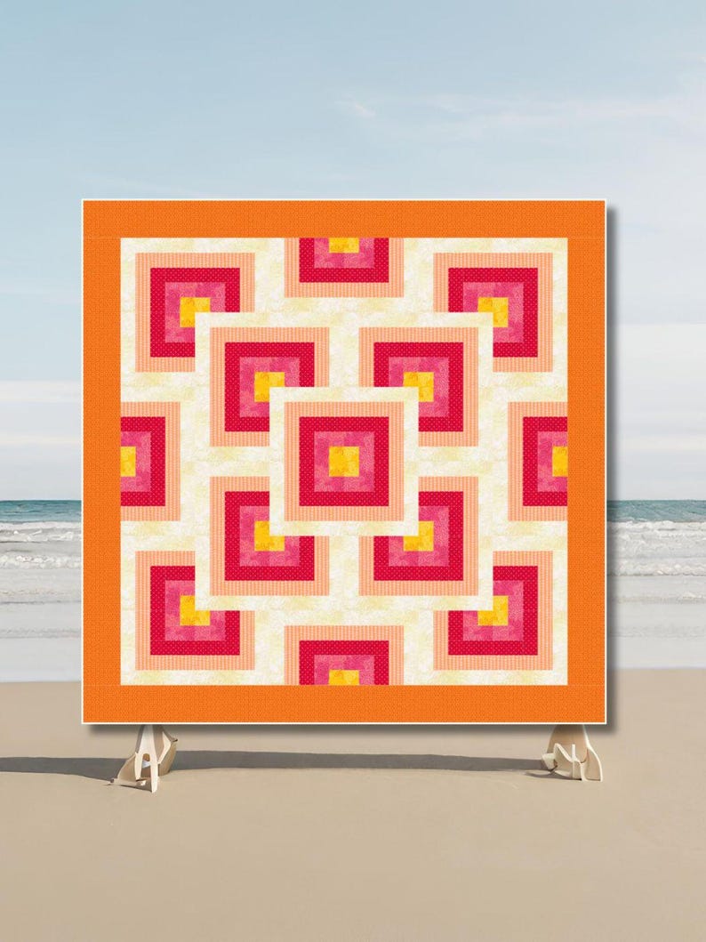 4 Quilt Pattern Bundle: Quarter Courthouse Steps Block - Turnabout ...
