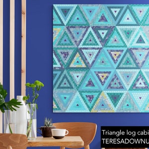 Triangle Log Cabin Template - Foundation Piecing - Etsy