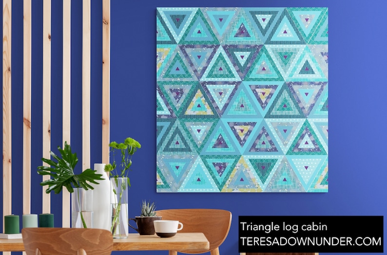 Triangle Log Cabin Template - Foundation Piecing - Etsy