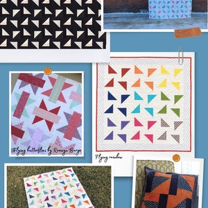 Modern Shoofly Quilt Block: 1 Block 4 Quilts Pattern Bundle - Etsy