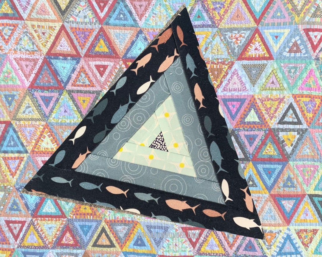 Triangle Log Cabin Template - Foundation Piecing - Etsy