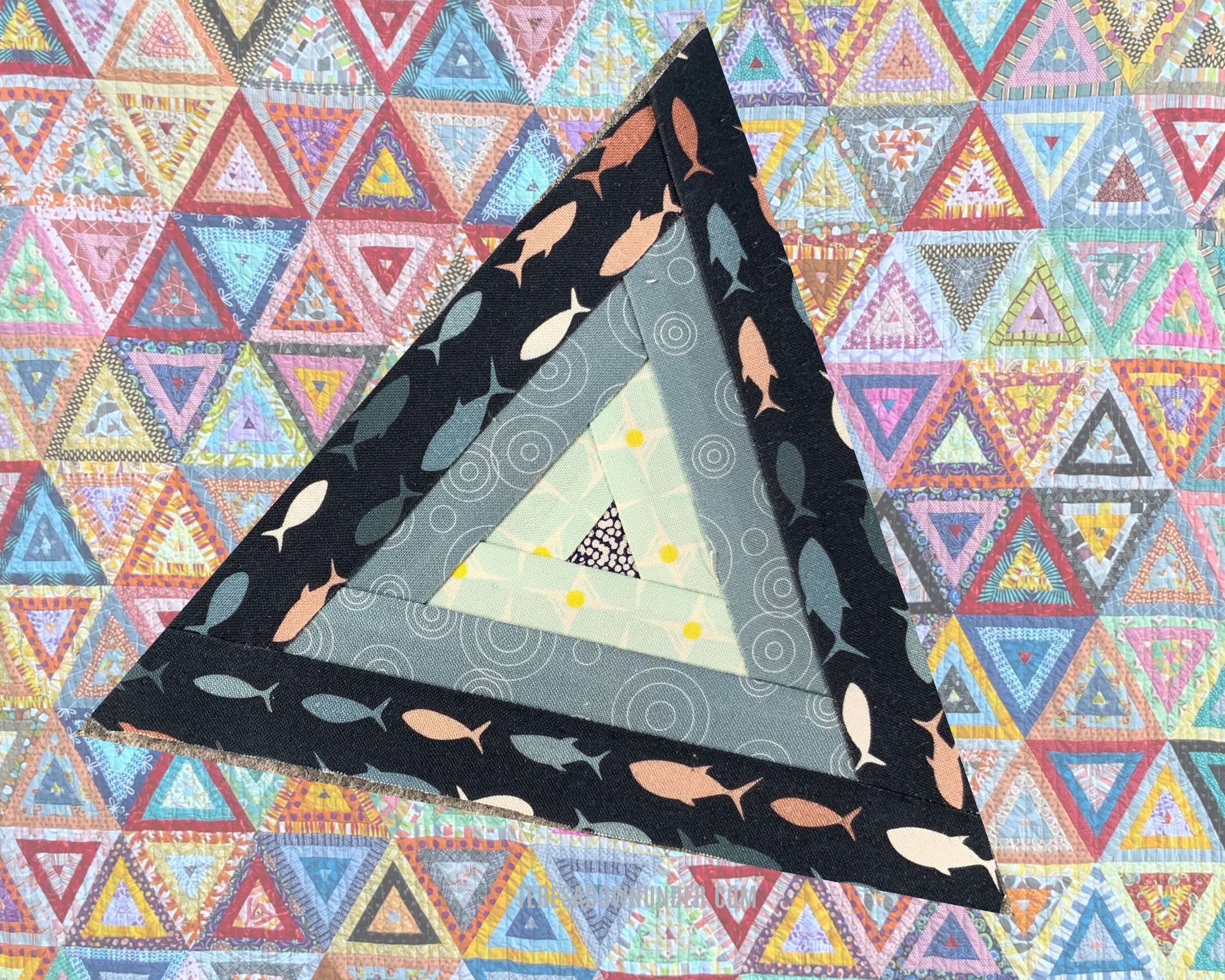 Triangle Log Cabin Template - Foundation Piecing - Etsy