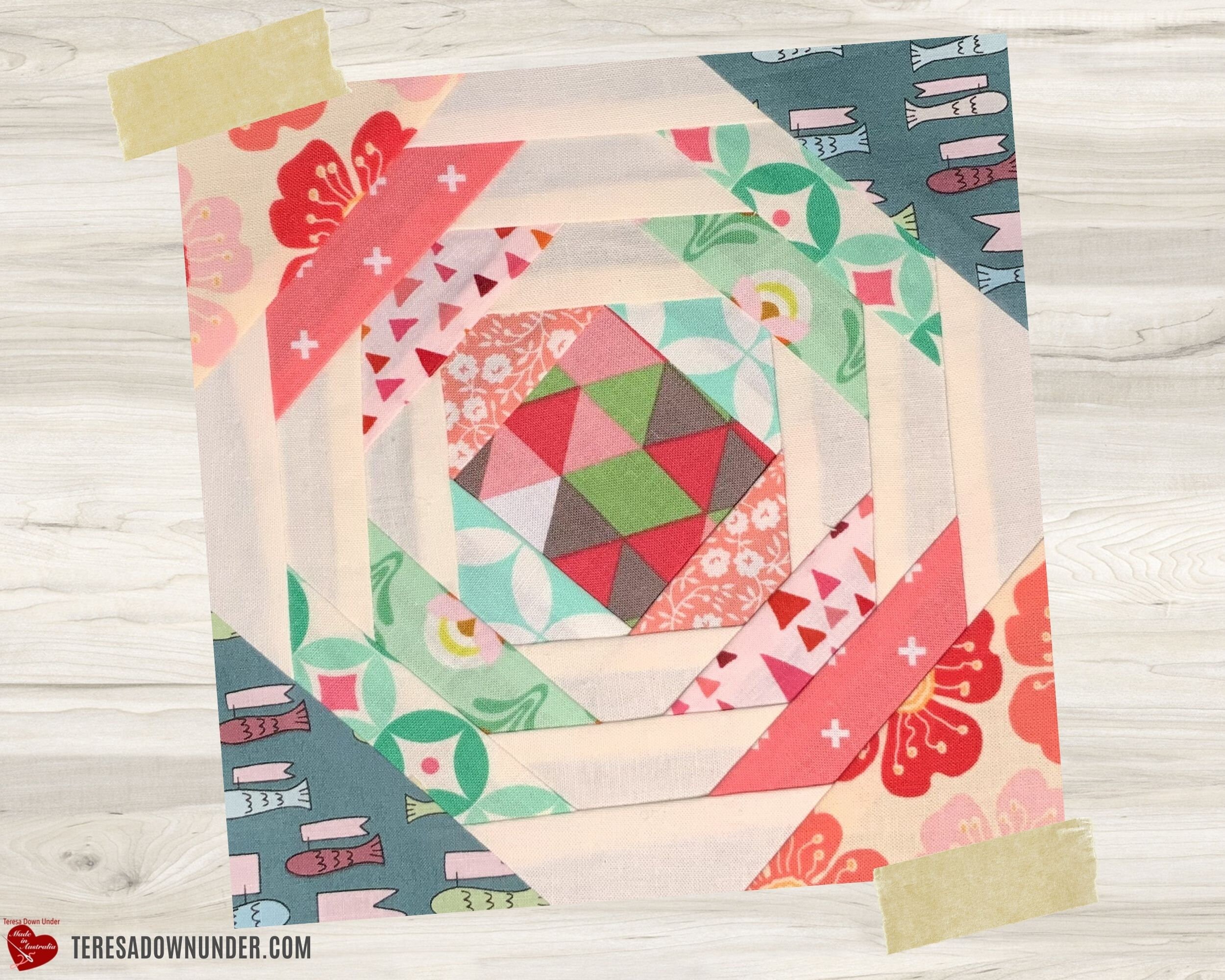 Pineapple Quilt Block - Foundation Piecing Template and Colouring Page ...