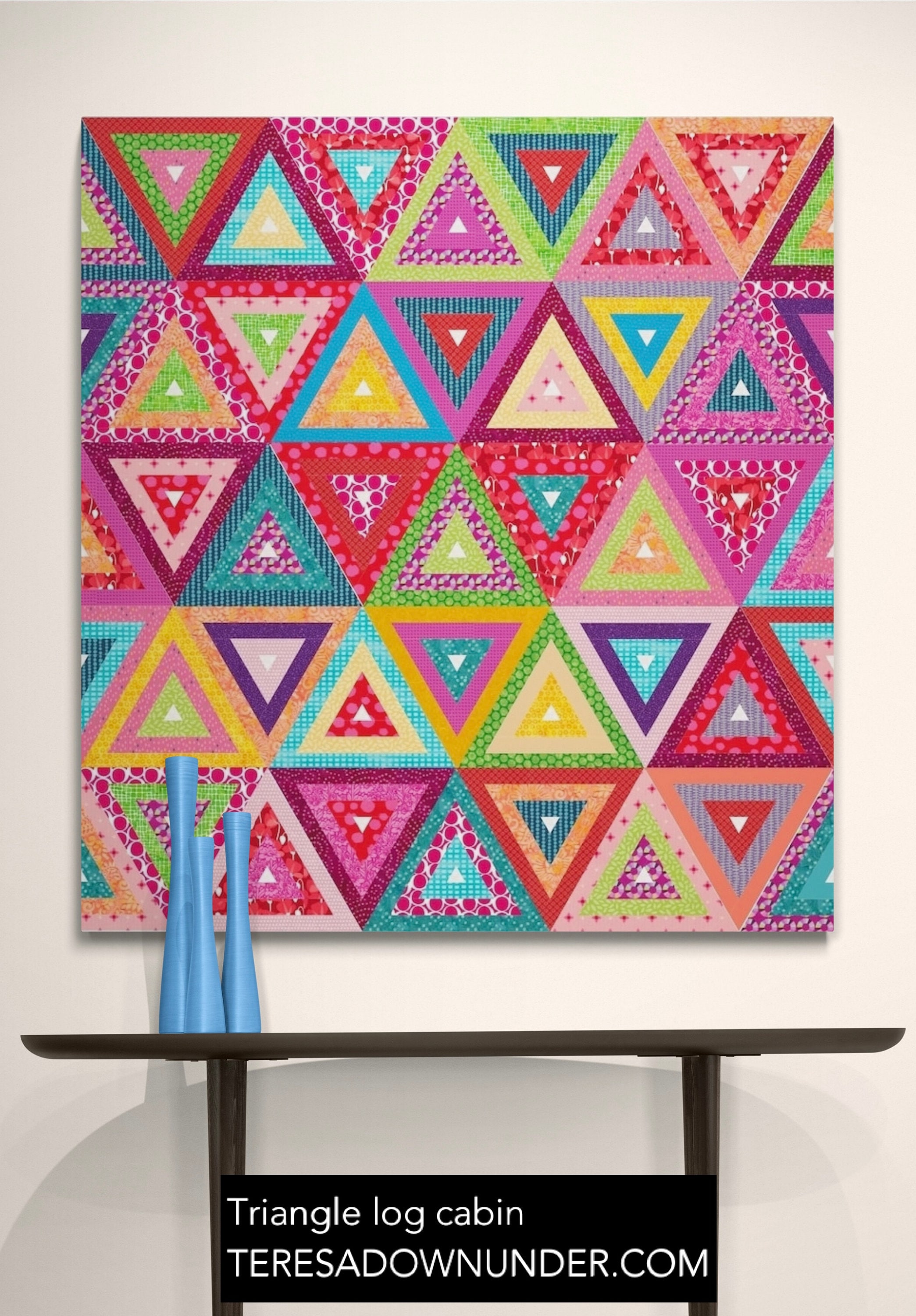 Triangle Log Cabin Template Foundation Piecing - Etsy Australia