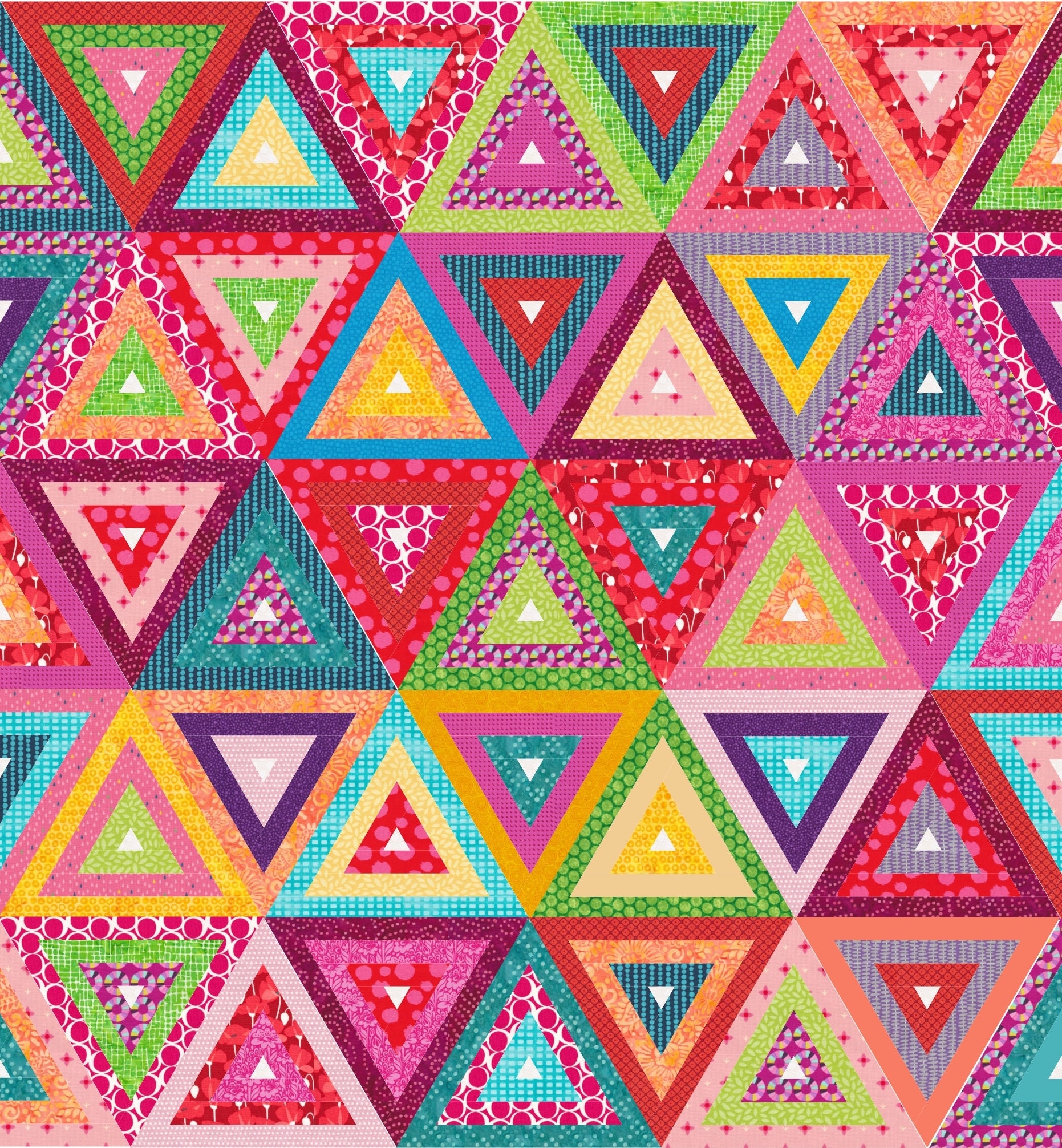 Triangle Log Cabin Template - Foundation Piecing - Etsy