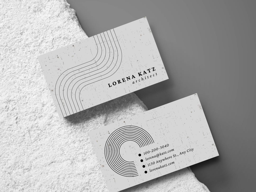 Business Card for Architects, Minimalist Business Card, Modern Business ...