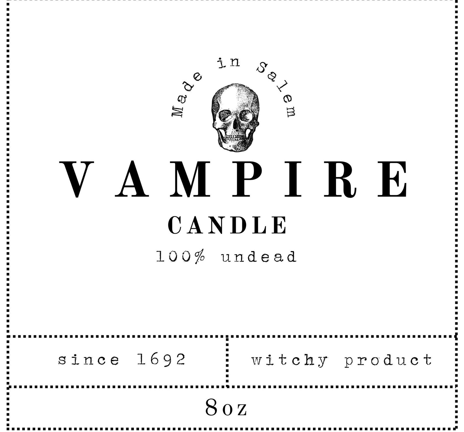 Halloween Vampire Candle Labels *digital Download Only* - Etsy