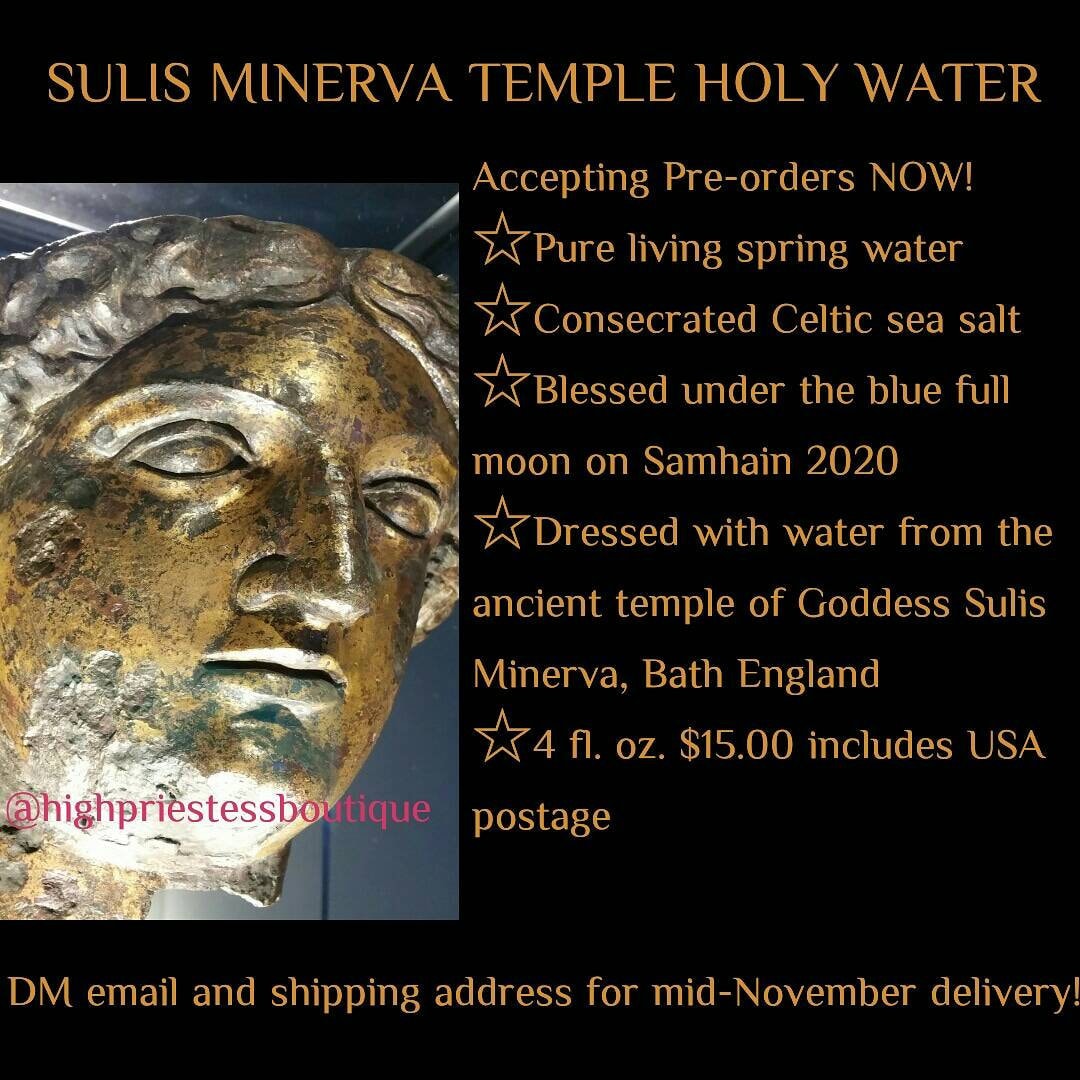 Holy Water of the Temple of Goddess Sulis Minerva. Blessed at Full Blue ...